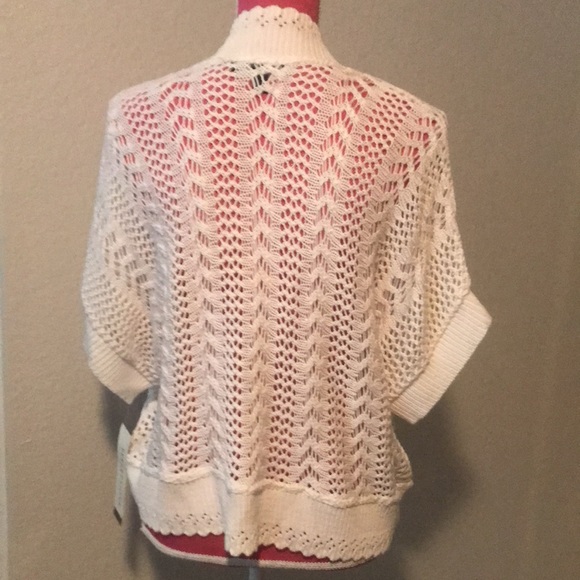 Perceptions | Sweaters | New Perceptions White Scallop Edge Open Front ...